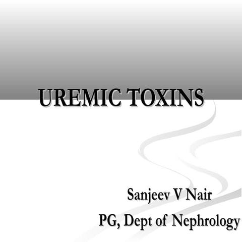 Uremic toxins | PPT