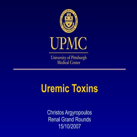 Uremic Toxins Overview | PPT