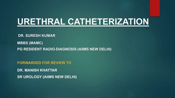 Catheter Associated Urinary Tract Infections (CAUTI) | PPT