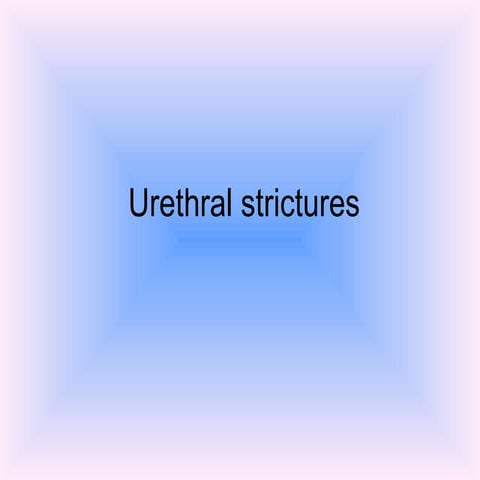 urology.Urethral strictures.(dr.ismaeel) | PPT