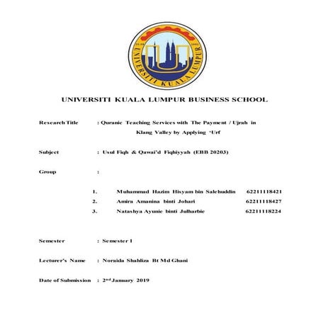 Introduction to Usul Fiqh :Uruf as a source of law | PPT