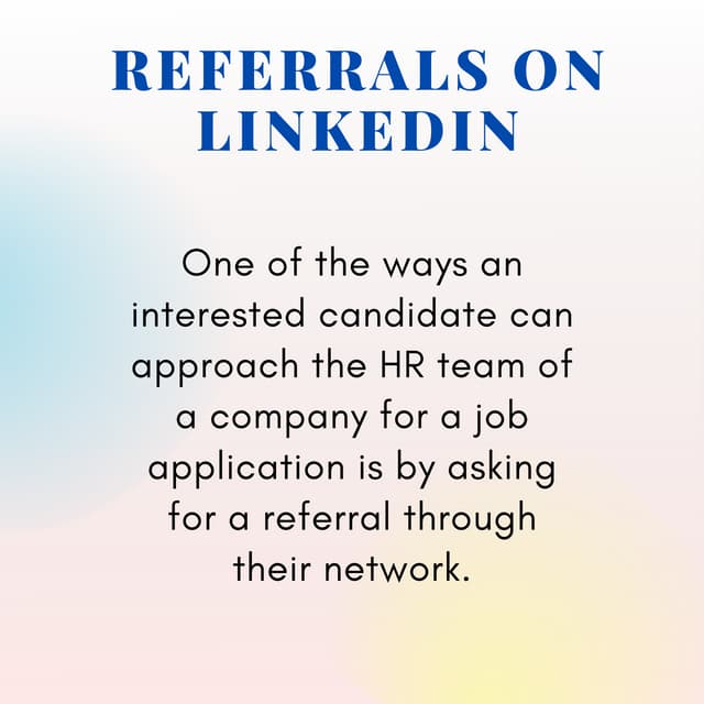 LinkedIn Referrals | PDF