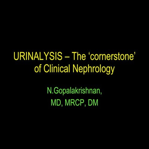 CME - Urinalysis | PPT