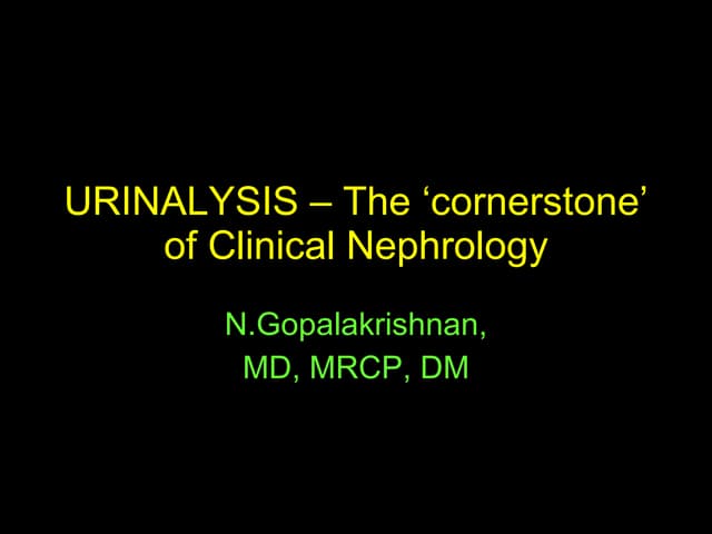 Microscopic examination of urine | PPTX