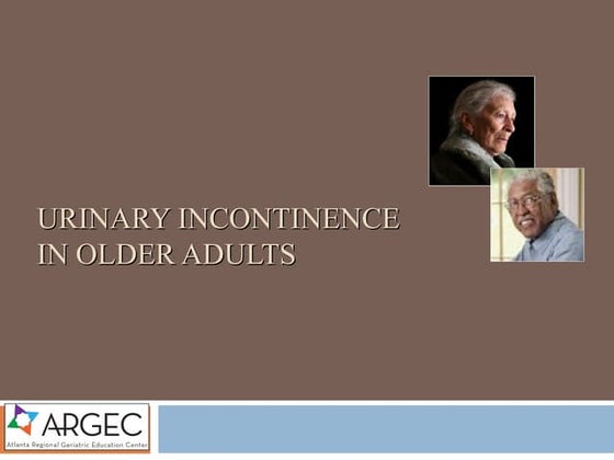 Incontinence in elderly | PPTX