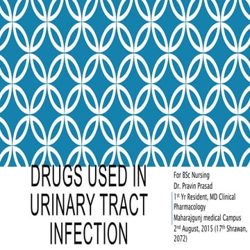 Drugs Used in Urinary Tract Infection | PPTX