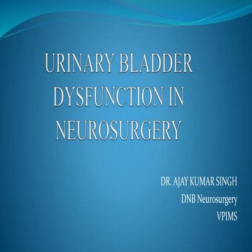 Urinary bladder dysfunction in neurosuregry | PPTX | Brain and Nervous ...