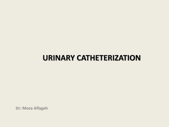Catheterization | PPT