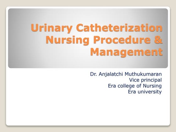Catheterization | PPT