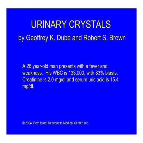 Urinary crystals | PDF