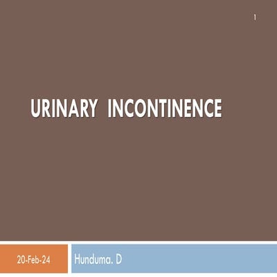 Urinary Incontinence Team training woleg | PDF