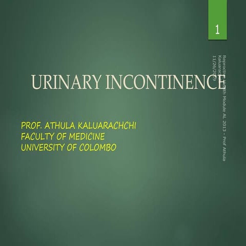 Urinary retention and incontinence | PPTX