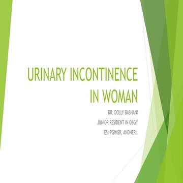 Urinary incontinence in woman | PPTX