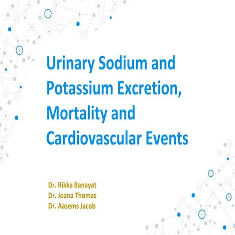 Journal club: Urinary sodium excretion and cardiovascular risk | PPTX