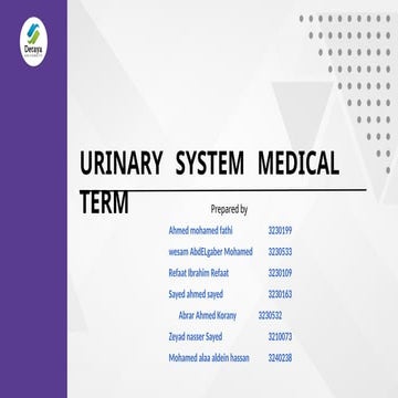 URINARY SYSTEM MEDICAL TERMINOLOGY...pptx