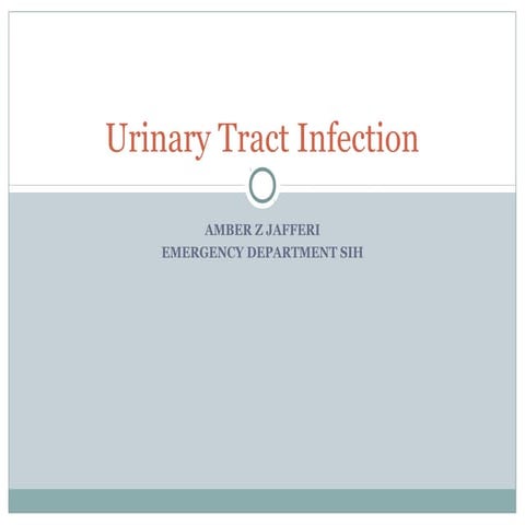 Urinary tract infection | PPT