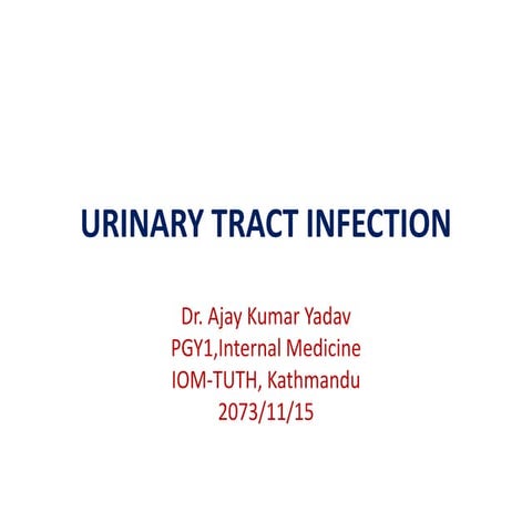 Urinary tract infection | PPTX