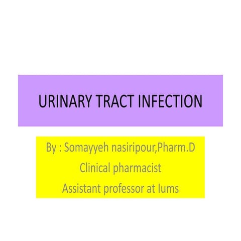 Urinary tract infection | PPTX
