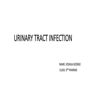 Urinary tract infection | PPTX