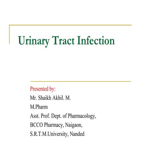 Urinary Tract Infection | PPT