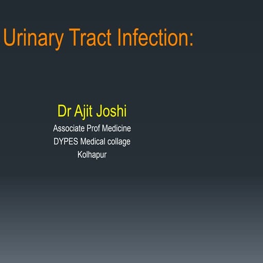 Urinary tract infection | PPT