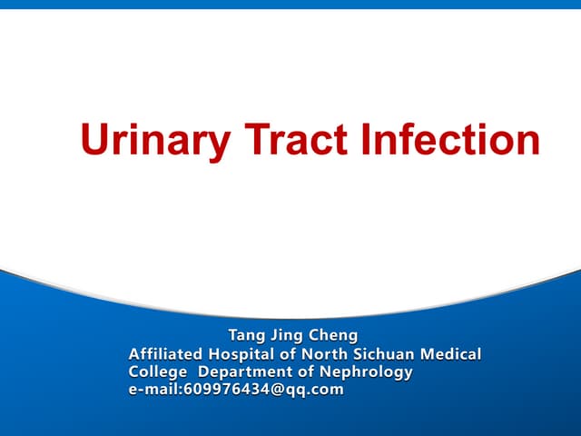 Urinary Tract Infection with Nursing Management | PPTX