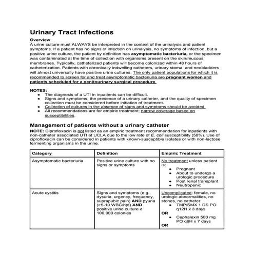 Urinary Tract Infections | PDF