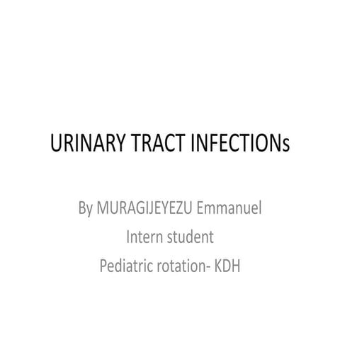 Urinary tract infections | PPT