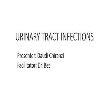 Urinary tract infections | PPT