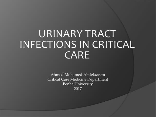a case study on urinary tract infection ( UTI) | PPTX