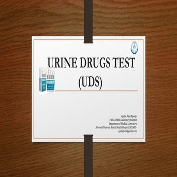 LABORATORY URINE DRUG SCREENING TEST (UDS).ppt