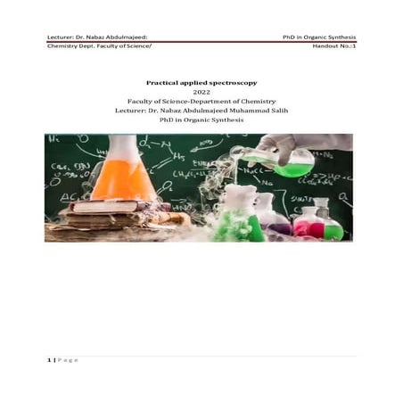 Practical applied spectroscopy I- Solubility test | PDF