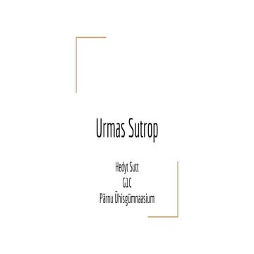 Urmas Sutrop | PPT