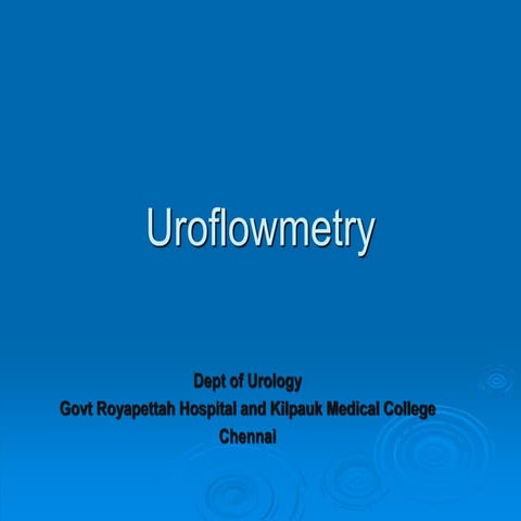 Uroflowmetry | PDF