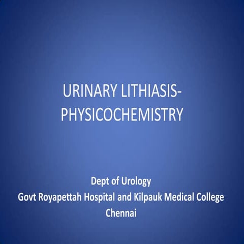 Urolithiasis biochemistry | PPT