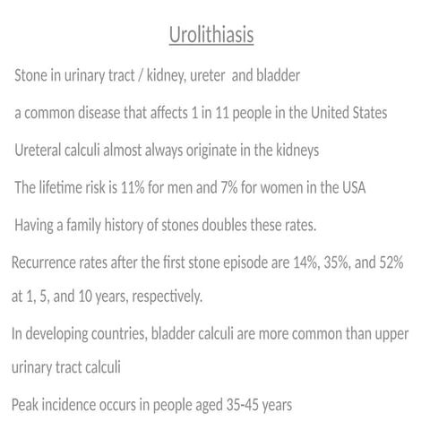 urolithiasis (2).pptx urolithiasis urolithiasis | PPTX