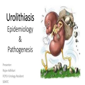 Urolithiasis epidemology and pathogenesis | PPTX