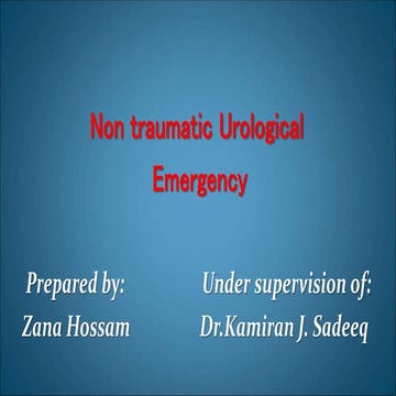 Urological emergency | PPTX
