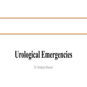 Urological emergency | PPTX
