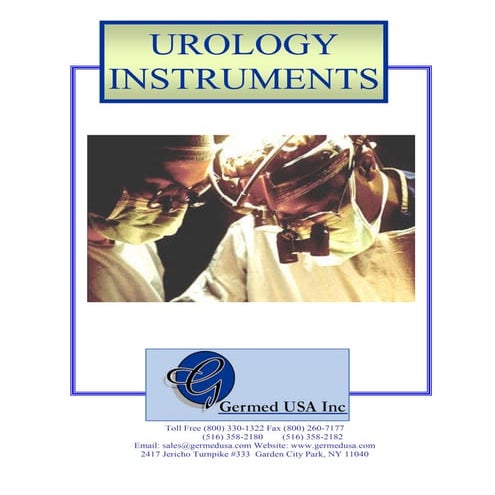 Urology Instruments catalog surgical instruments from GermedUsa.Com
