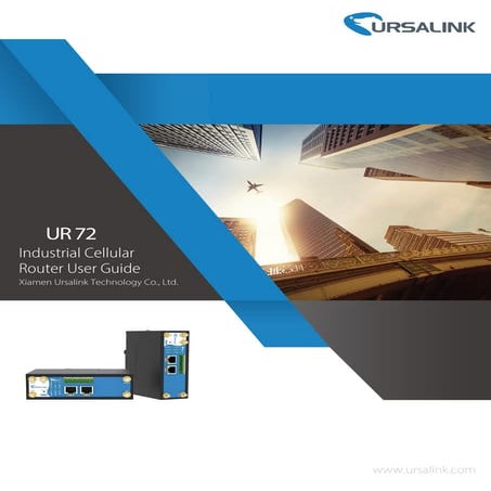 Ursalink UR72 Industrial Cellular Router User Guide | PDF