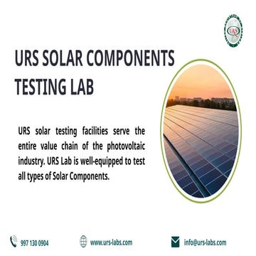 URS SOLAR Components Testing Laboratory Services.pptx