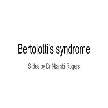 Bertolotti's syndrome (LSTV): Causes, symptoms, diagnosis and management | PPT