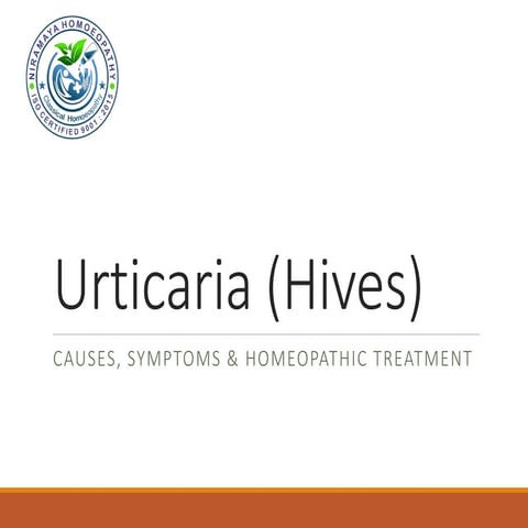 Urticaria_Hives_Causes, Symptoms & Homeopathic Treatment. | PDF
