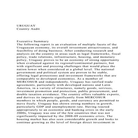 Country Analysis Paper | DOCX