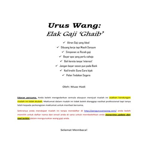 Urus wang | PDF