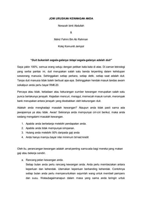 Kertas Kerja CSR | DOCX