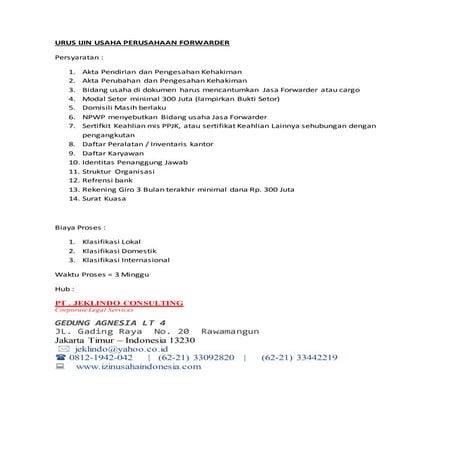Urus perusahaan forwarder | PDF