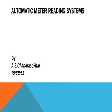 Automatic Energy Meter Reading Ppt
