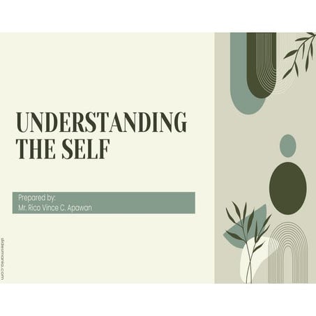 Understanding the self Lesson 1 slideshare | PDF